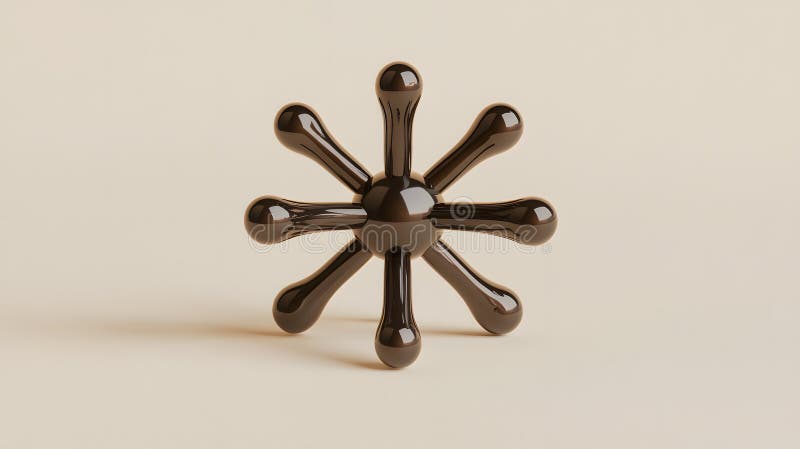 Abstract 3D Brown Atom Model Render, Molecular Good Resolution Stock ...