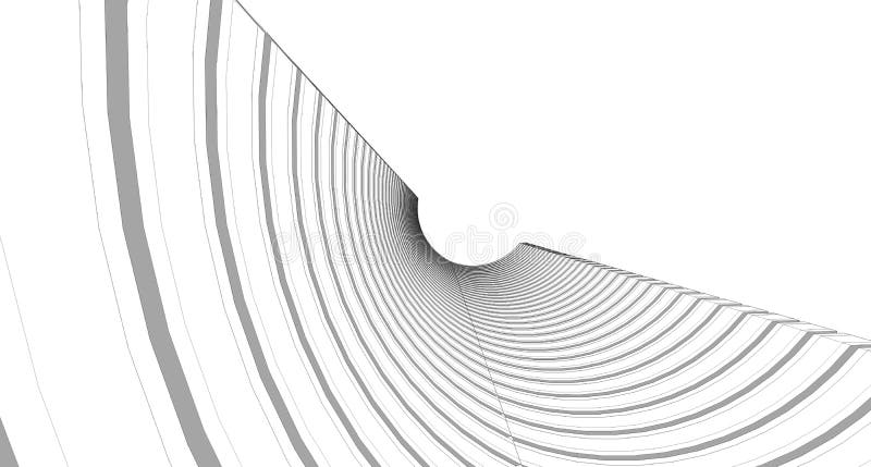 Abstract 3d Building Wireframe Structure Illustration Construct Stock