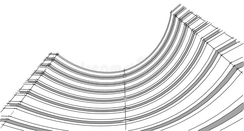 Abstract 3D Building Wireframe Structure. Illustration Construct Stock ...