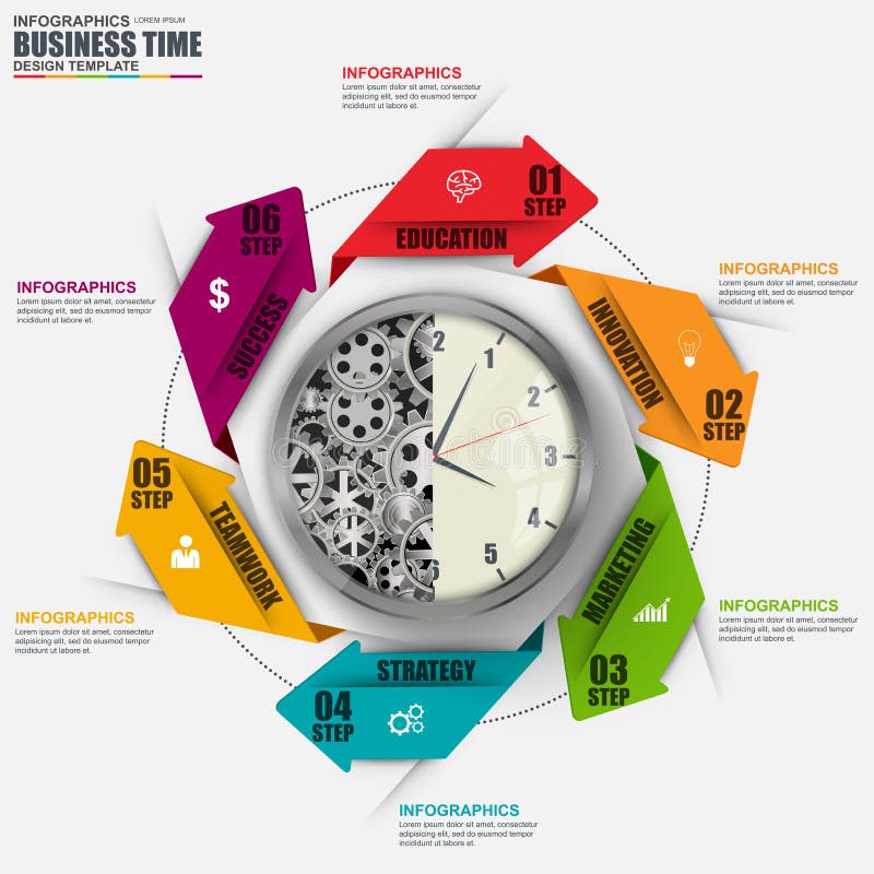 Abstract 3D Business Arrow Cycle Diagram Infographic Stock Vector ...