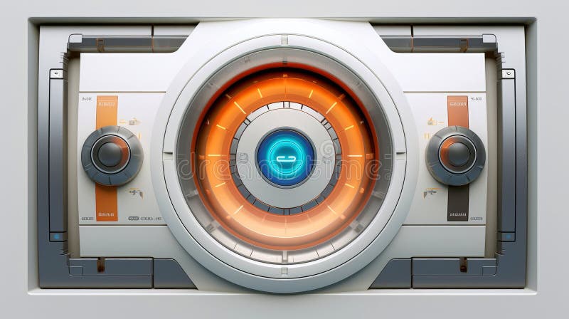 Abstract 3d Button, Aim Control and Digital Interface, Button ...