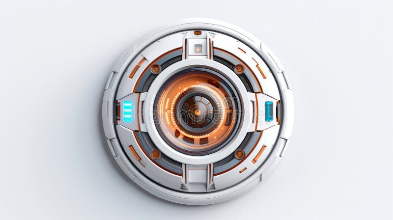 Abstract 3d Button, Aim Control and Digital Interface, Button Technology and Future Tech Game ...