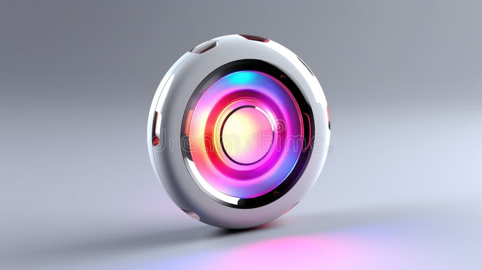 Abstract 3d Button, Aim Control and Digital Interface, Button ...