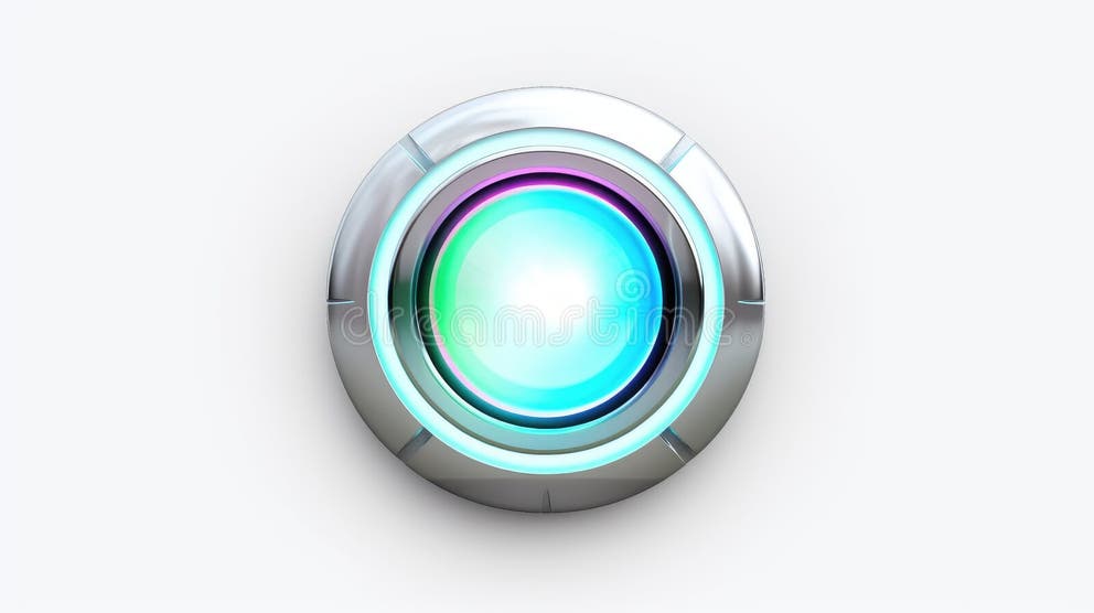 Abstract 3d Button, Aim Control and Digital Interface, Button ...