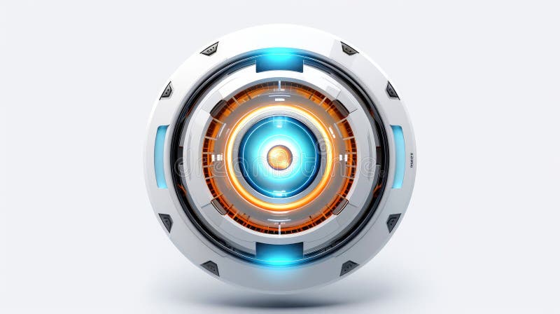 Abstract 3d Button, Aim Control and Digital Interface, Button ...