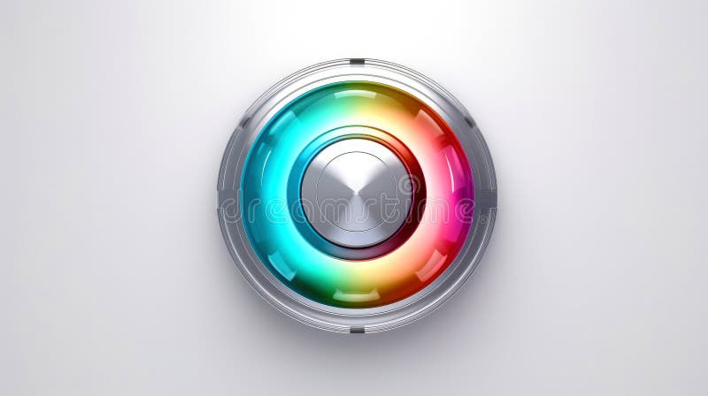 Abstract 3d Button, Aim Control and Digital Interface, Button ...