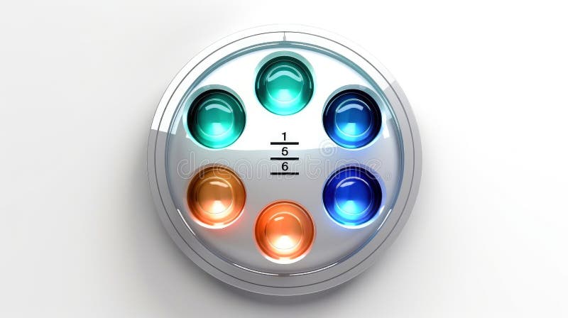 Abstract 3d Button, Aim Control and Digital Interface, Button ...