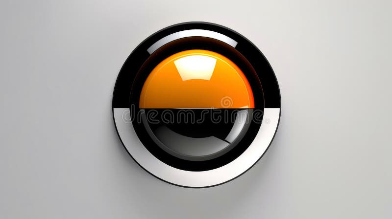 Abstract 3d Button, Aim Control and Digital Interface, Button Technology and Future Tech Game ...