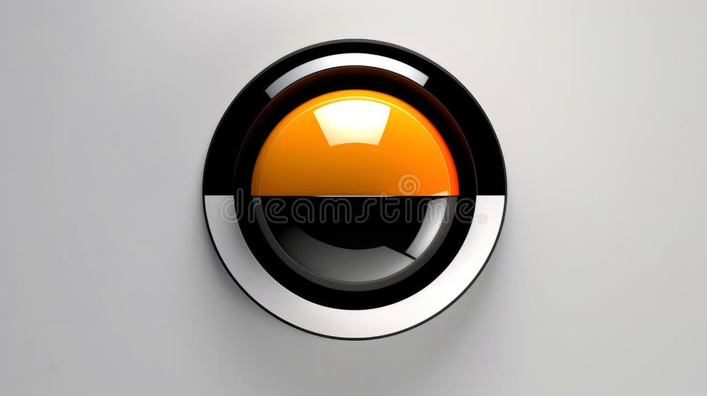 Abstract 3d Button, Aim Control and Digital Interface, Button ...