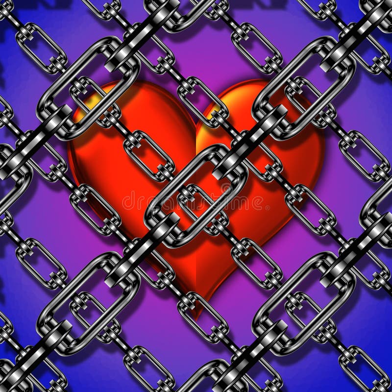 Chained Heart Stock Illustrations – 230 Chained Heart Stock ...