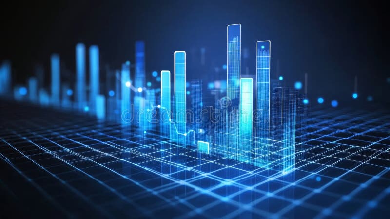 Abstract 3D Chart on a Grid Business Analytics, Technology and ...