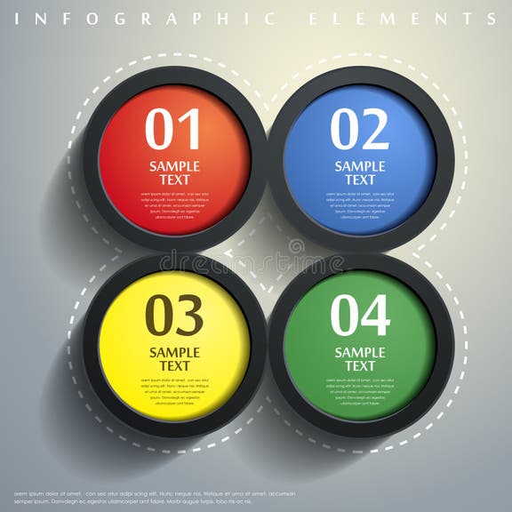 Abstract 3d Circle Infographics Stock Vector - Illustration of ...