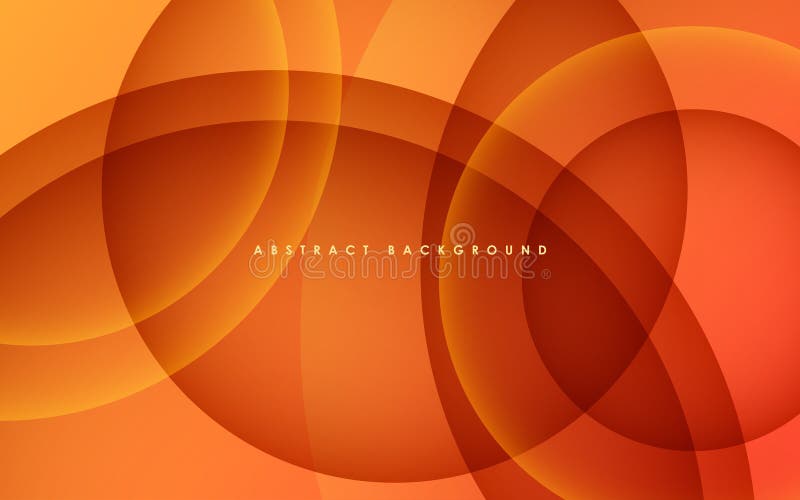 Abstract 3D Circle Layers Orange Gradient Background. Stock Vector ...