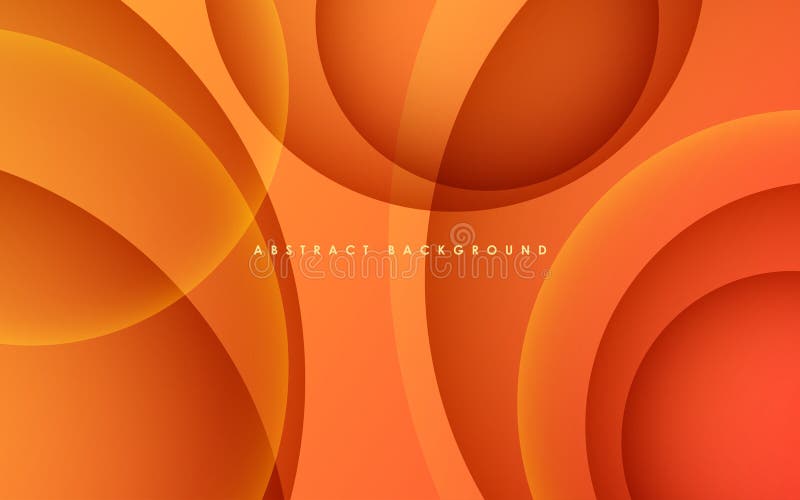 Abstract 3D Circle Layers Orange Gradient Background. Stock Vector ...