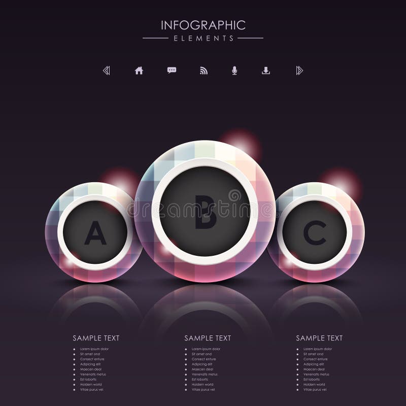 Abstract 3d Circle Metal Infographics Stock Vector - Illustration of ...