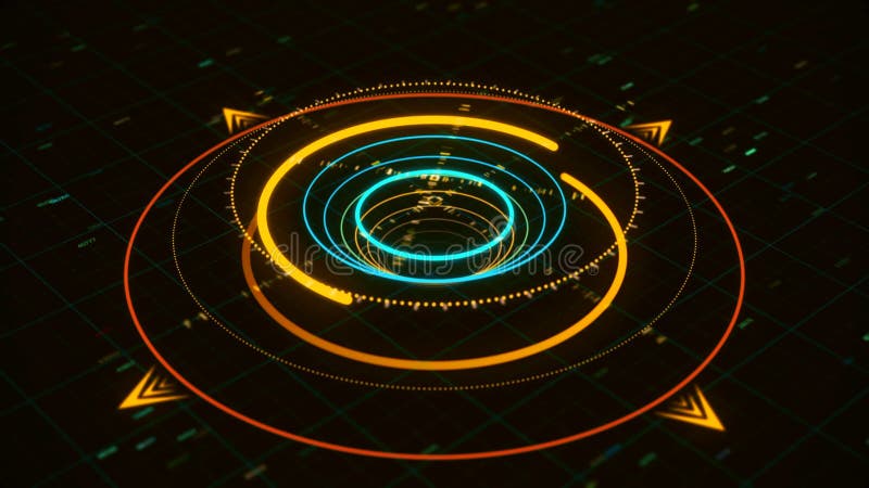 Abstract 3d Circular Graph Resembling a Modern Compass with Several ...