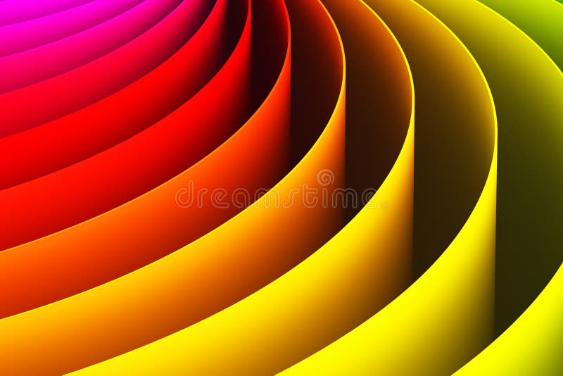 Abstract 3D Color Curve Shape Background Stock Illustration ...