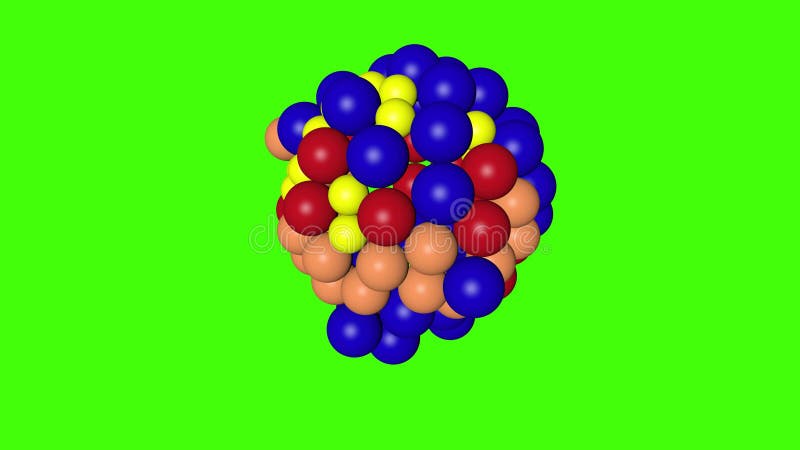 Abstract 3D Colored Balls Animation on Green Screen Chroma Key, Shape ...