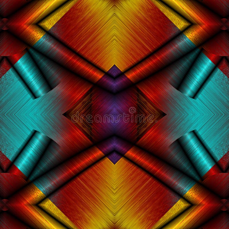 3d Colorful Brushed Metallic Surface Pattern Stock Illustration ...