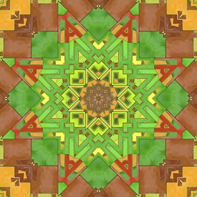 3d Colorful Octagonal Geometric Pattern Stock Illustration ...