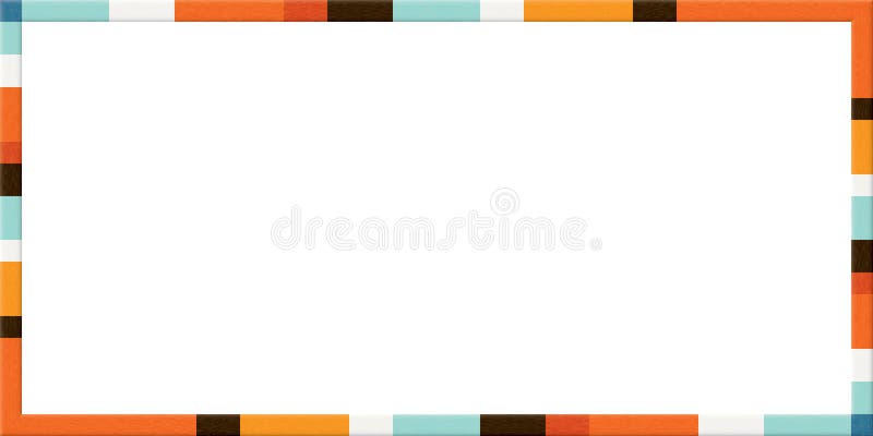 Abstract 3D Colorful Strips Retro Style Rough Texture Rectangle Frame ...