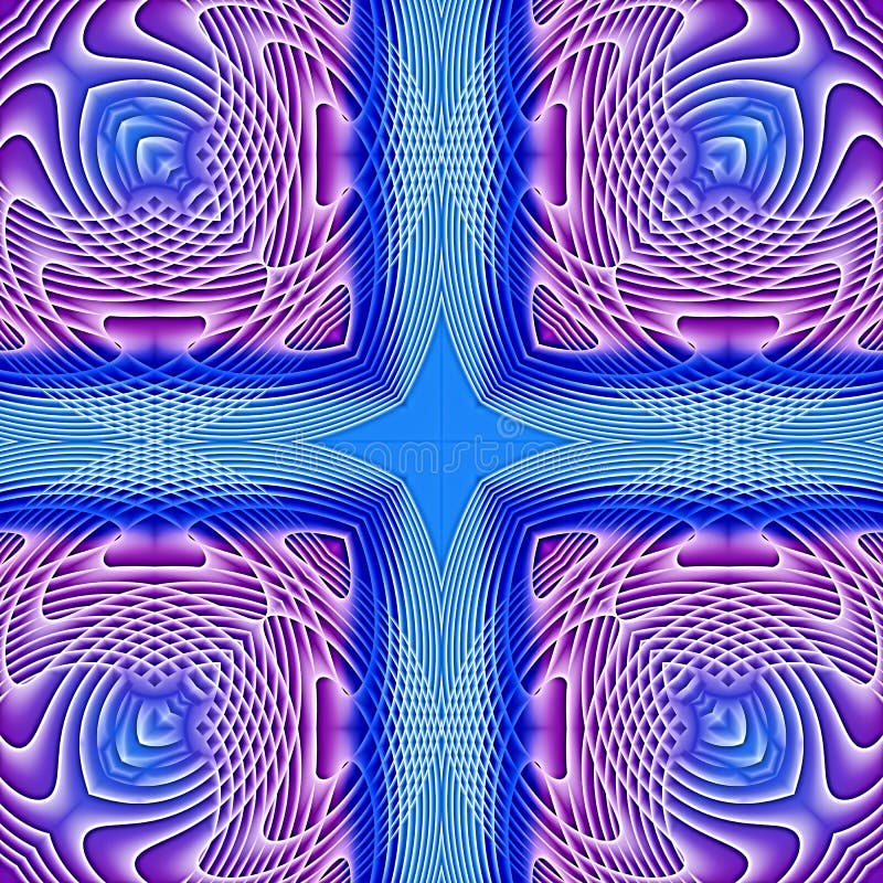 3d Colorful Symmetric Color Gradient Pattern Stock Illustration ...