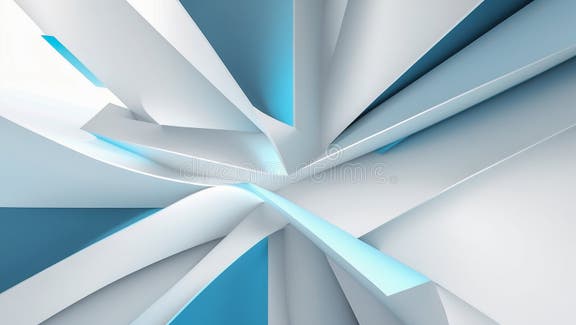 Abstract 3D Composition of Intertwined Sharp Structures Stock ...