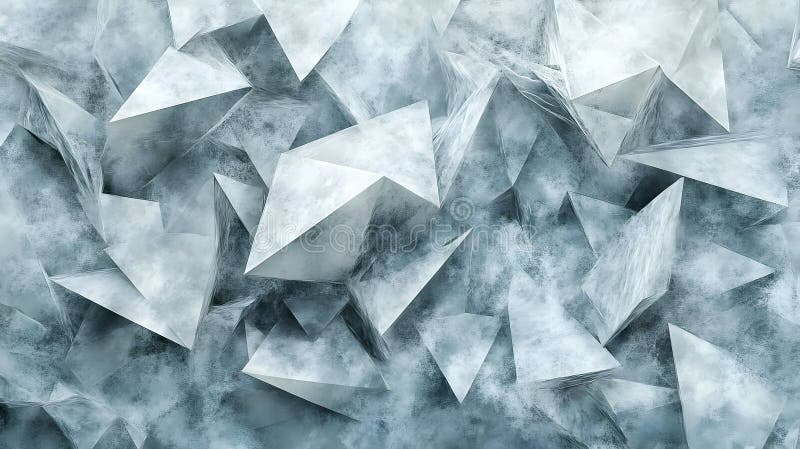 Abstract 3D Crystal Background: Geometric Ice Texture Stock ...