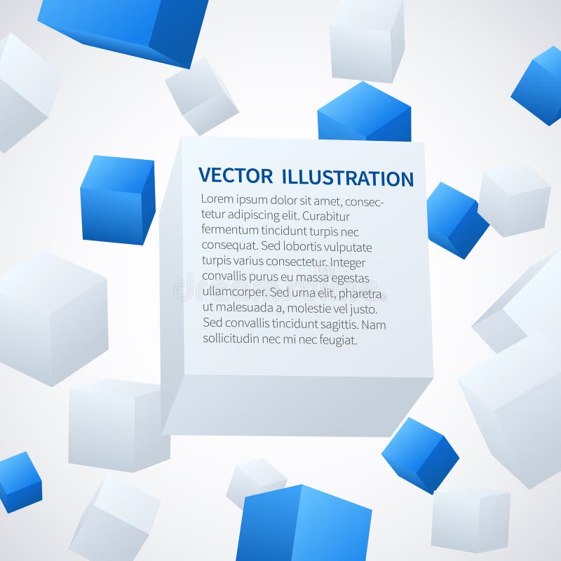 Abstract 3D Cube Background Stock Vector - Illustration of graphic, design: 33834333