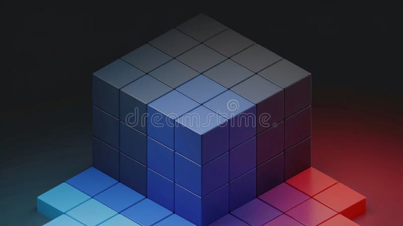 Abstract 3D Cube Blocks, Geometric Design, Good Resolution Stock Photo ...