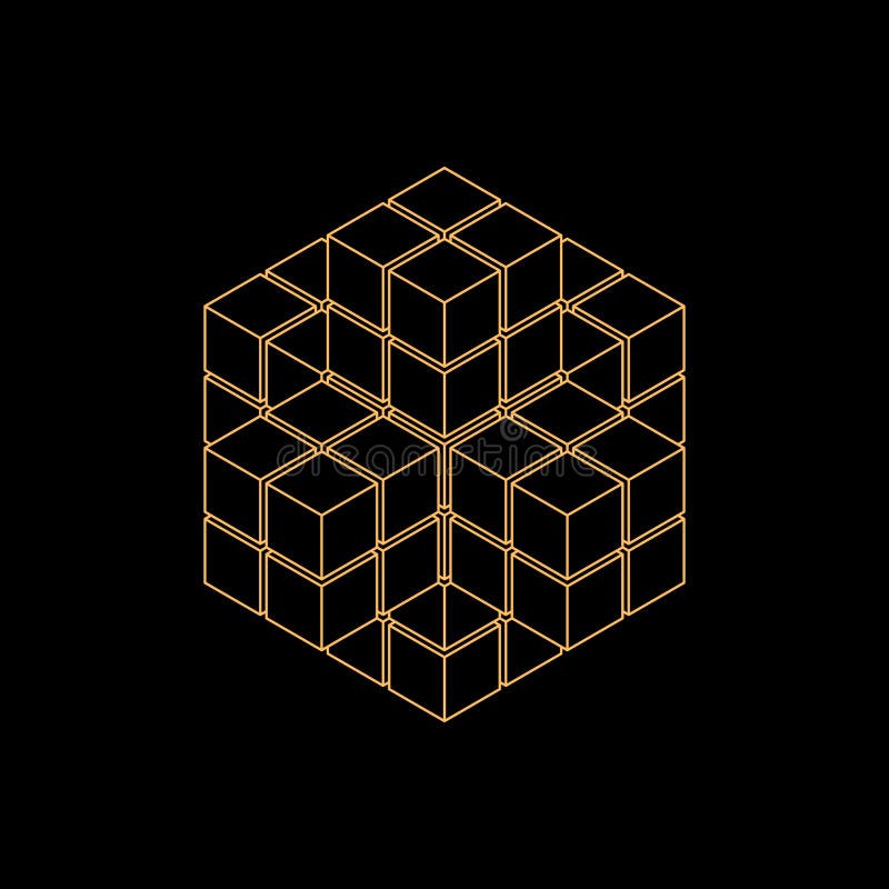 Isometric Cube Outline Stock Illustrations – 5,390 Isometric Cube ...