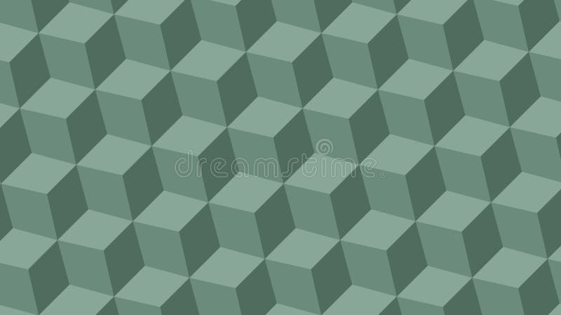 Abstract 3d Cube Grid Background in Pastel Green Seamless Looping for ...