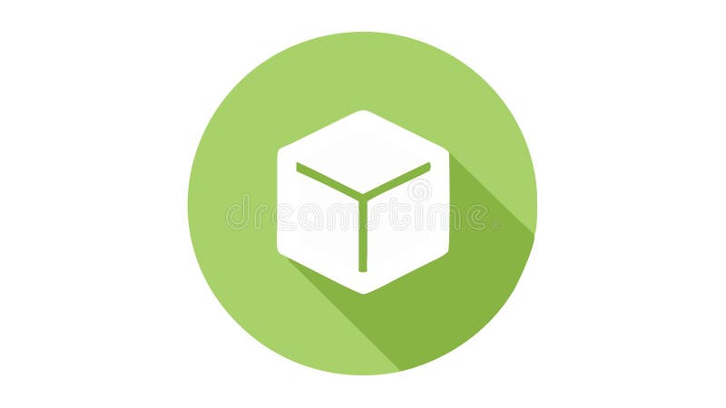 Abstract 3D Cube Icon Represents Structure Design Building and Concepts ...