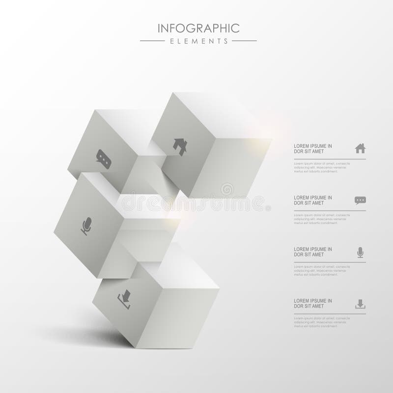 Escher Inspired Stacking Cubes Stock Vector - Illustration of illusion ...