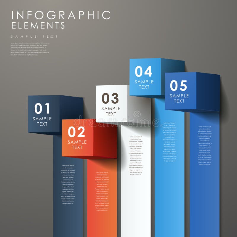 Abstract 3d Cube Tower Infographics Stock Vector - Illustration of ...