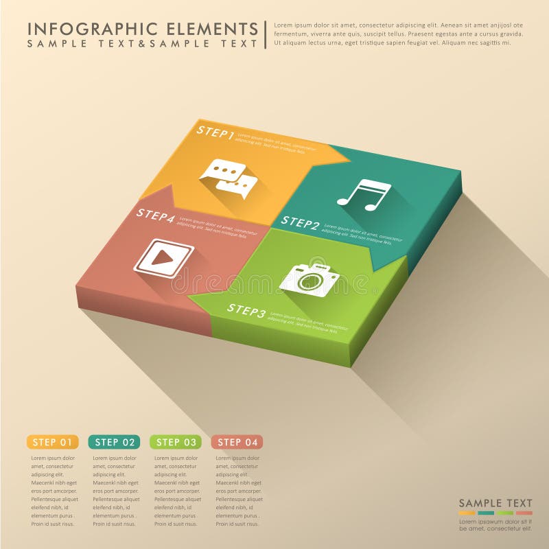 Abstract 3d Cube Infographics Stock Vector - Illustration of colorful ...