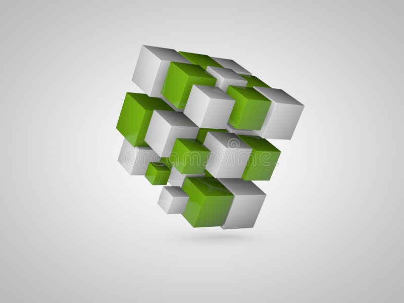 Abstract 3d Cubes. Background Design. Stock Illustration - Illustration ...