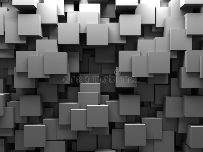 Abstract 3D Cubes Blocks Wallpaper Background Stock Illustration ...