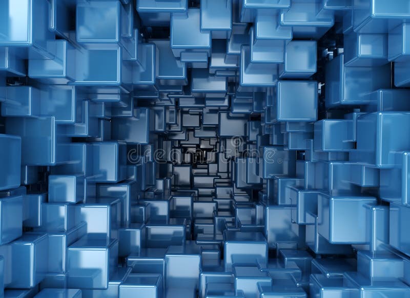 Abstract 3d cubes stock illustration. Illustration of stack - 47021208