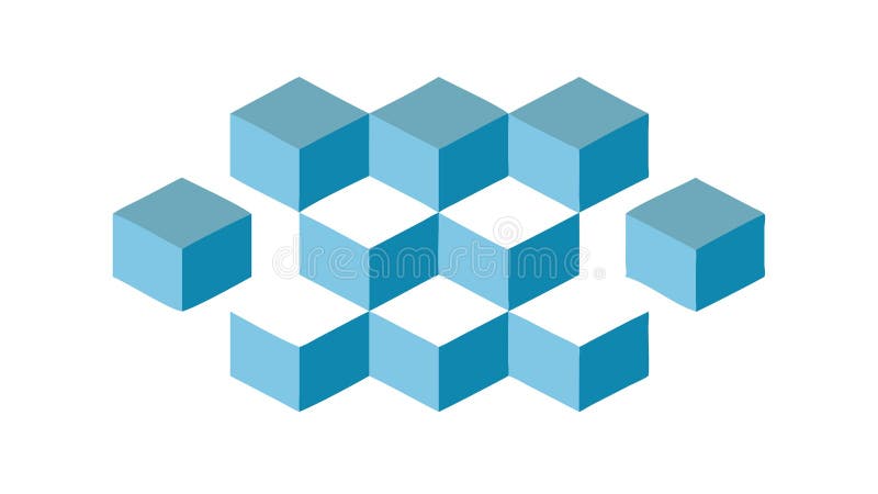 Abstract 3D Cubes Pattern for Modern Modular Designs, Vector Design ...