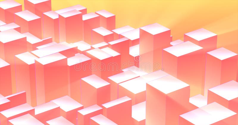 Abstract 3d Cubes Rectangles Orange Yellow Gradient in the Form of a ...