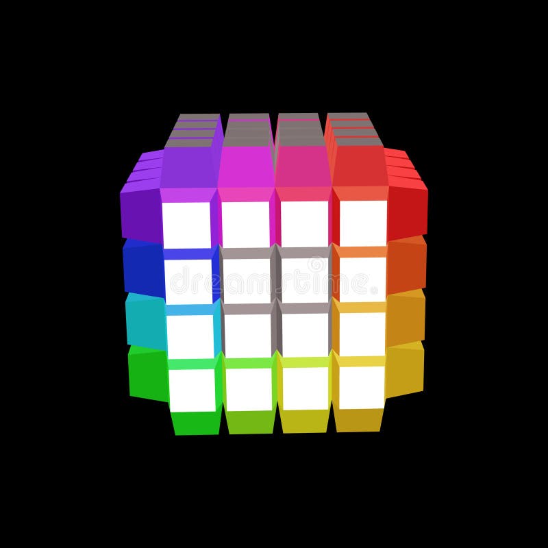 Abstract 3d cubes. stock vector. Illustration of form - 63954556