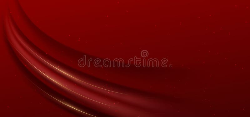 Abstract 3d Curved Red Shape on Red Background with Lighting Effect and ...