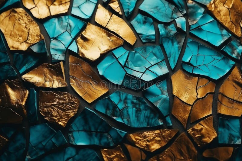 Abstract 3d Dark Mirror Background with Cracks, Distortions, and Unique ...