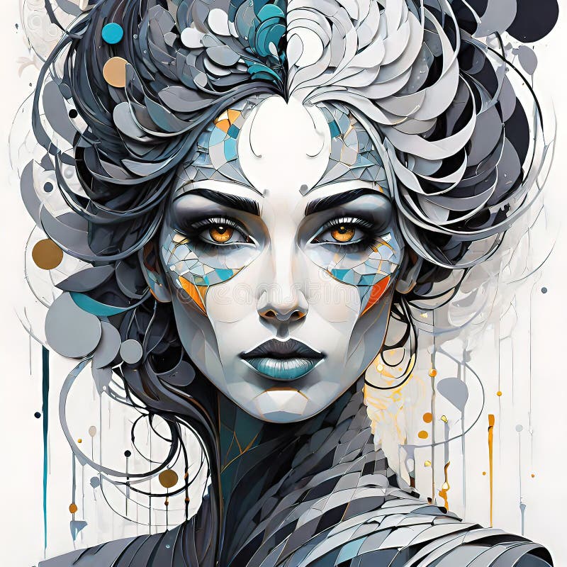 Abstract 3D Design Background. Simple Abstract Expressionist Collage ...