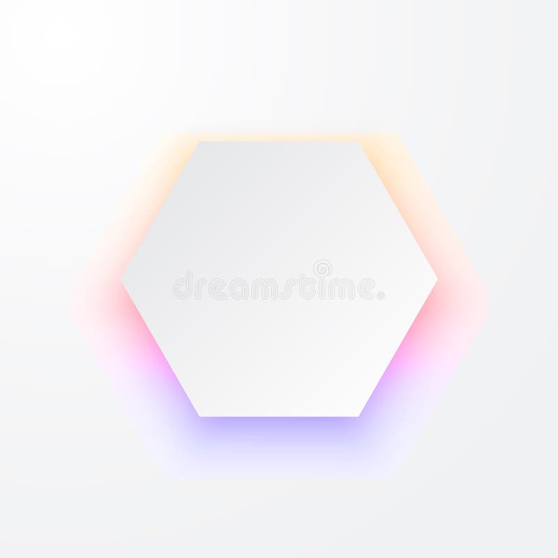 Abstract 3d Design Element with Colorful Shadow. Geometric Shape with ...