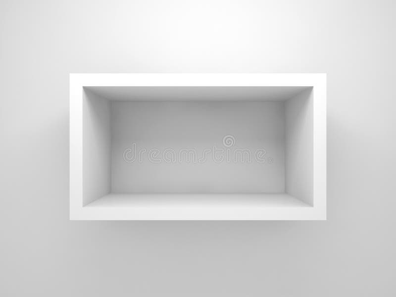 Abstract 3d Design Element, Empty Rectangle White Shelf Stock ...
