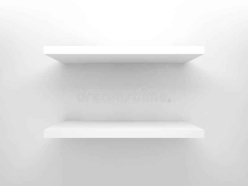 Abstract 3d Design Element, Empty White Shelves Stock Illustration ...