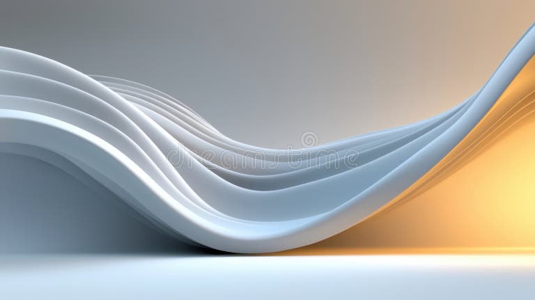 Abstract 3D Design Featuring Curved Lines and Gradient Background Stock ...