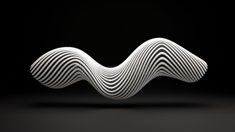 Abstract 3D Design of a Wave-like Form Stock Illustration ...